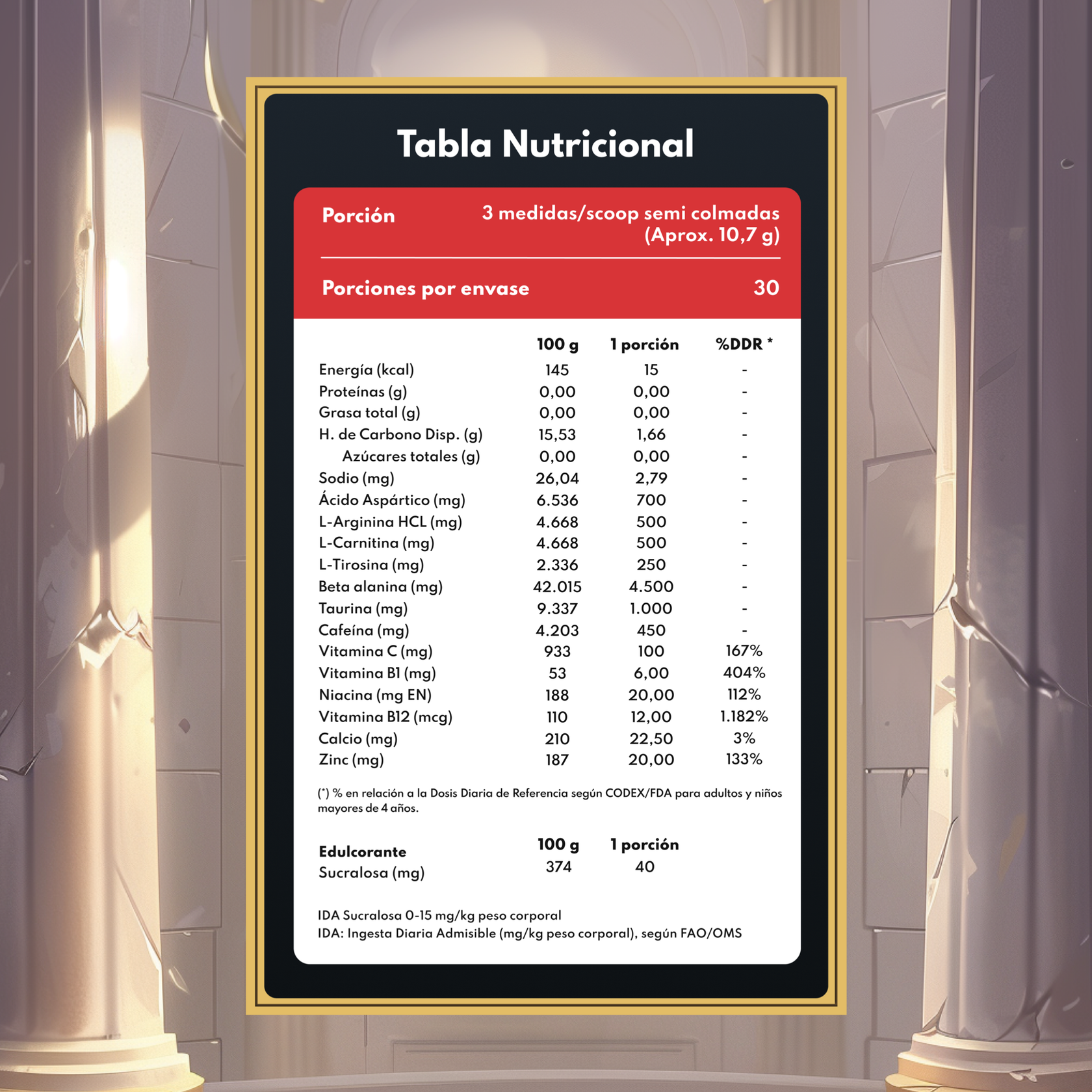 ARES Pre Entreno 321 gr [30 Serv] | Energía y Potencia Extrema ...