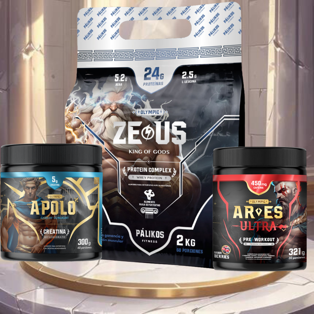 Proteína Whey Complex Doypack Zeus + Pre Entreno + Creatina PACKFULL ...